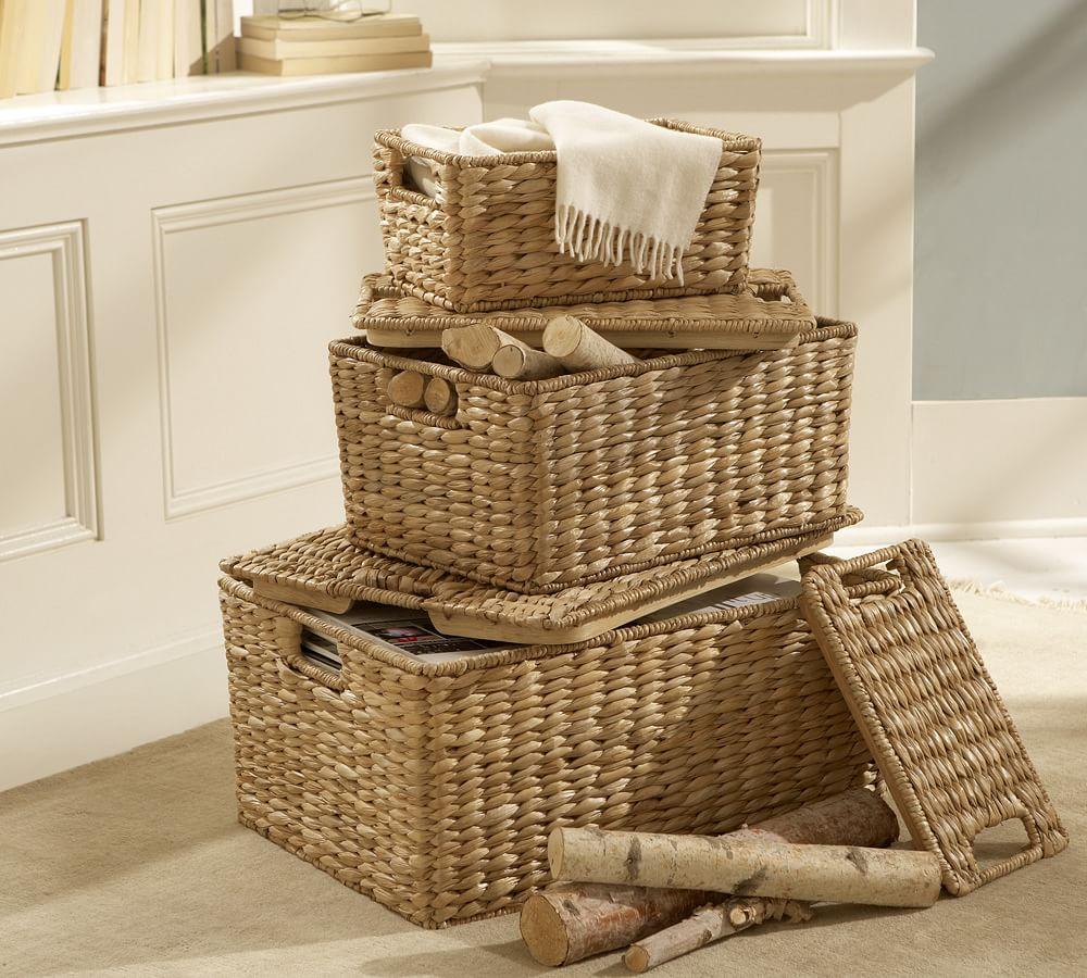 Pottery barn baskets store